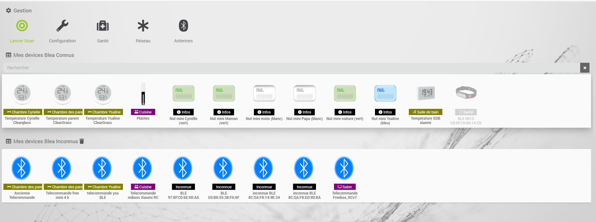 Compréhension Blea detection nut mini - Protocole domotique ...