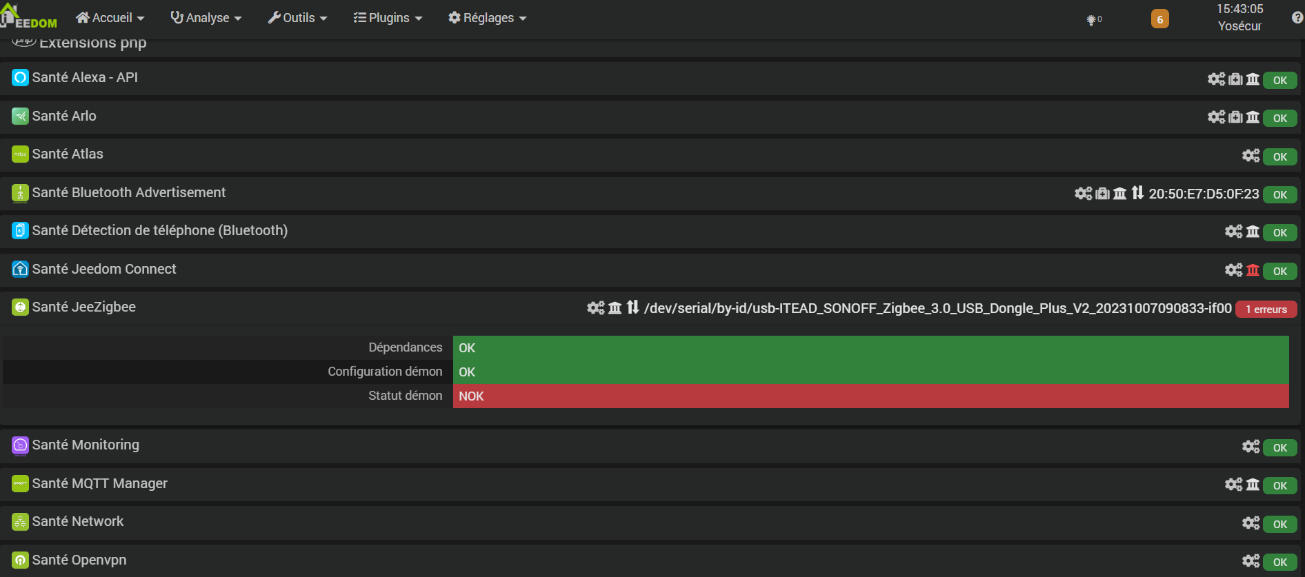 Z2m impossible de relancer le demon - Protocole domotique - Communauté ...