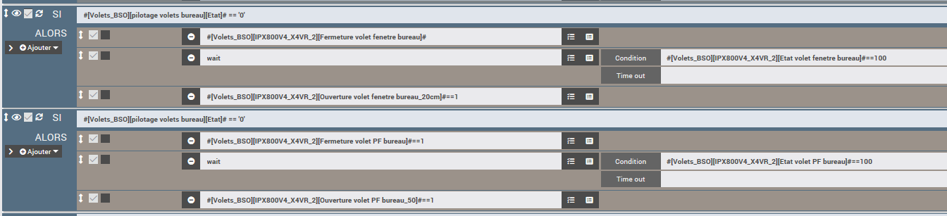 Execution Scenario Scénarios Communauté Jeedom