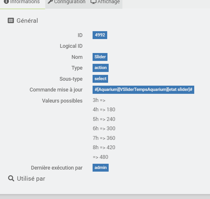 Decalage dans liste de choix - Programmation - Communauté Jeedom